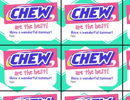 Hi-Chew End of Year (EOY) Gift Tag- Chew are the best! Have a wonderful ...