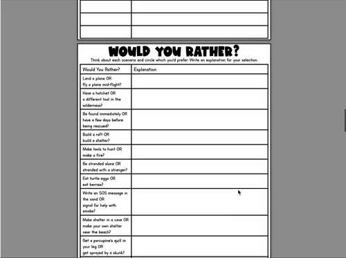 "Hatchet" Activities Novel Study Activity Packet Puzzle Wordsearch ...