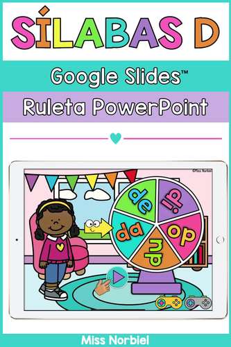 Sílabas con D | da de di do du | Sílabas para Google Classroom™ | Letra D
