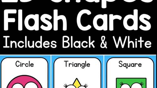 2D Shape Flashcards - 2D Shapes Kindergarten - 2D Shapes Assessment ...