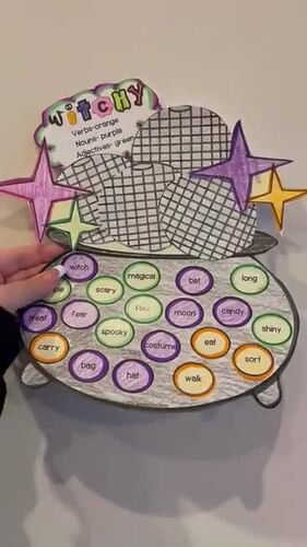 Halloween Parts of Speech Craft by The Teaching Diva Corner | TPT