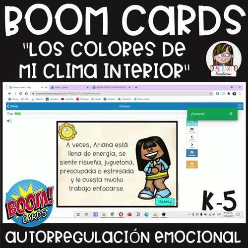 IDENTIFICACIÓN Y AUTORREGULACIÓN DE EMOCIONES. 1-5. BOOM CARDS. | TpT