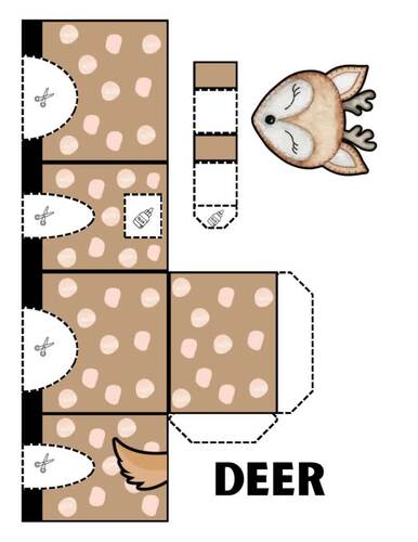 3D Woodland Animal Crafts | Printable Forest Animal Paper Crafts | Fine ...