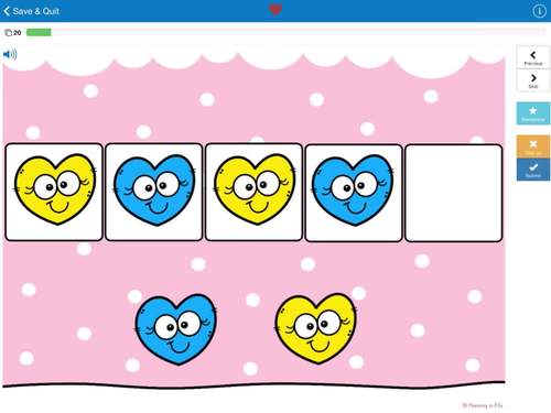 Heart Patterns Digital Boom Cards™ for Valentine's Day February | TPT