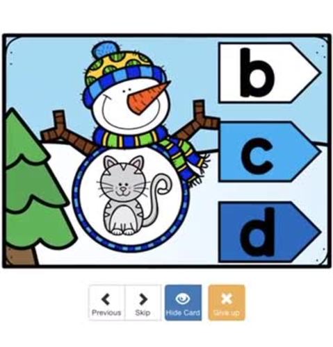 Boom Cards - Snowman Beginning Sounds by To Teach A Mockingbird | TPT