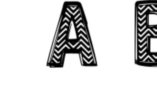Chevron Doodle Font - Cute KG Cartoon Fonts For Signs, Boards, School ...