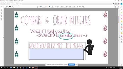 Intro to Ordering Integers! Interactive Notes/Digital Lesson! | TpT