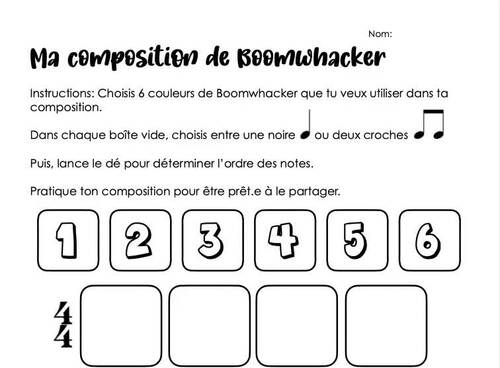 Boomwhacker Composition | Easy Composition Activity by Mme Lau | TPT