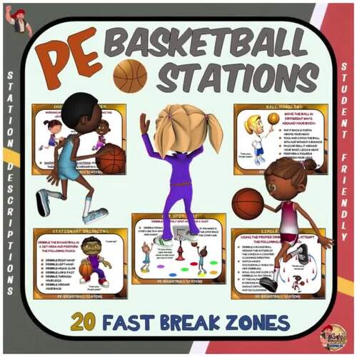 PE Stations - 20 Fun Basketball Activities & Games for Prime Skill ...