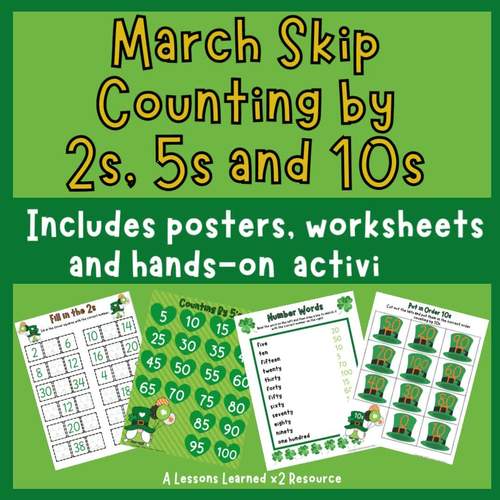 St. Patrick's Day Math Activities - Skip Counting By 2, 5 and 10 - Math ...