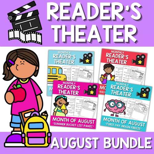 August Readers Theater Activities Bundle | Reading Fluency Skits Play ...