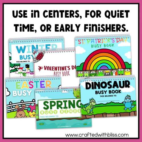 Busy Book Mega Bundle 100+ Activities by Crafted with Bliss by Teacher Pia