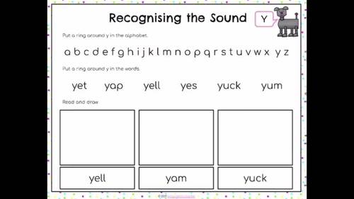 Additional Consonant Sounds Phonics Worksheets Bundle J, V, W, X, Y, Z, QU