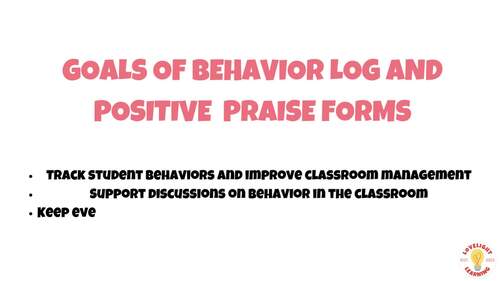 BEHAVIOR LOG / TRACKER & POSITIVE PRAISE NOTES - SUCCULENT / CACTI THEME