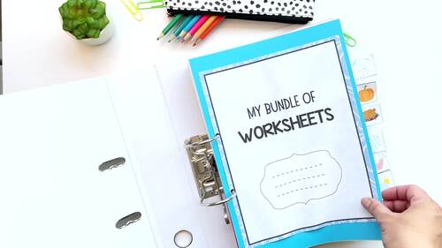 Year Round Literacy Worksheets | DIGITAL & PRINT + Halloween Themed Pack