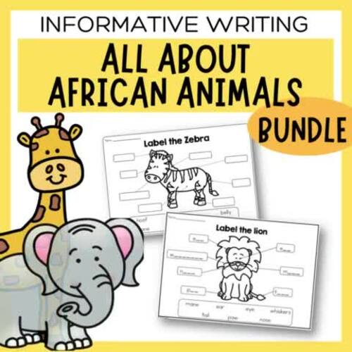 African Animal Informative Writing Bundle | Information Report Writing