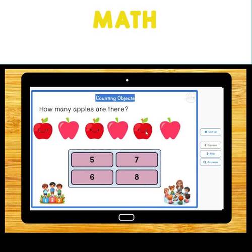 Math Back to School Math Digital Resource BOOM Cards by Limes and Lemons