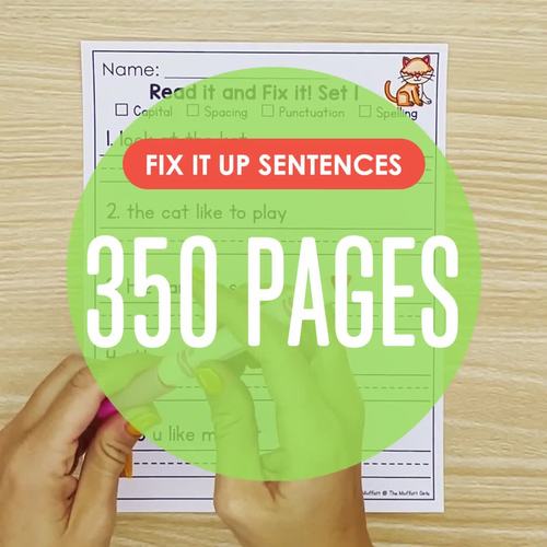 Fix the Sentences Phonics Handwriting Practice Spelling Writing ...