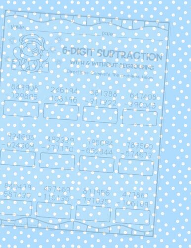 Polar Bear 6 Digit Subtraction with & Without Regrouping Winter Math ...