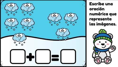 Google Slides and Seesaw Math in Spanish- El invierno- Sumas | TPT