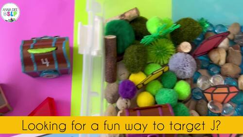 J Articulation Sensory Bin for Play Based Speech Therapy by Anna Dee SLP