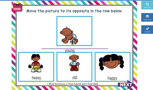 NO PREP Antonyms and Opposites for Speech Therapy Boom Cards™ | TPT