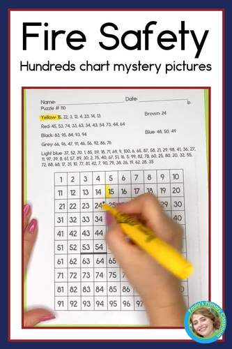Fire Safety 100s Chart | Hundreds Charts | 100 Chart Mystery Pictures