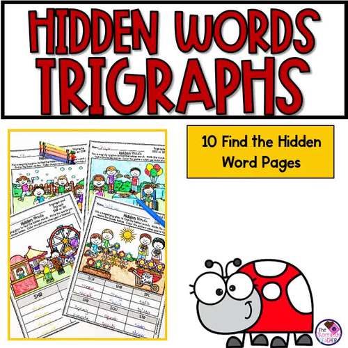 Trigraphs - Phonics Worksheets - Word Sorts - Hidden Words | TPT