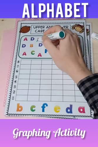 Alphabet Upper and Lower Case Letter Graphing by Nomadic Bee | TPT