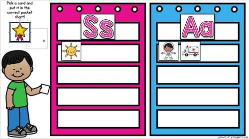 Digital Letter Sort - Editable! Distance Learning Google Seesaw | TPT
