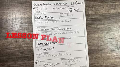 Guided Reading Groups Lessons Level G with Lesson Plans and Centers