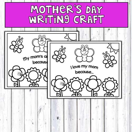 Mother's Day Craft | Writing Gift Idea by Joyful 4th | TPT