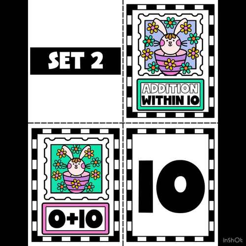 Addition Facts within 6-10 Task Cards — Easter Theme by Serendipity ...
