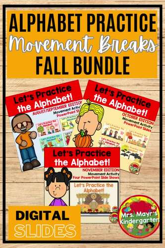 Alphabet Fluency Slides Fall Bundle Letters and Letter Sounds | TPT