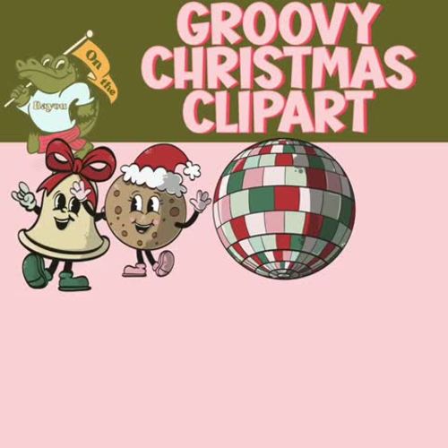groovy Christmas clipart by On the bayou-teacher | TPT