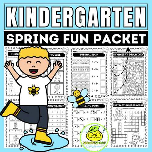 Spring Fun Busy Work Packet for Kindergarten Morning Worksheets|April ...