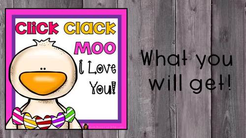 Click Clack Moo I Love You! Book Companion by Robin Wilson First Grade Love
