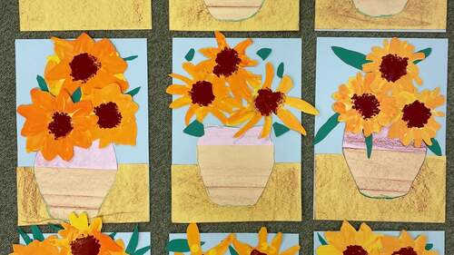 VAN GOGH SUNFLOWER PROJECT, ACTIVITY BOOK AND LESSON PLANS by Young Sages