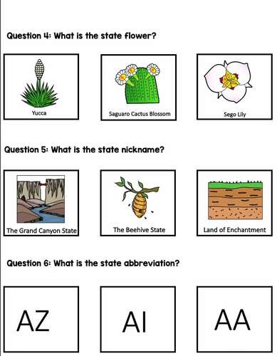 Arizona Quiz and PrePost Assessment 50 States, Special Education