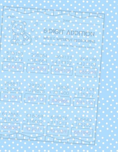 Polar Bear 6 Digit Addition With & Without Regrouping | Winter Math ...