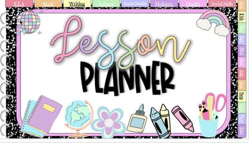 Digital Teacher Planner | Editable Digital Lesson Plan Template | Calendar