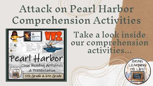 Pearl Harbor Close Reading Passage & Comprehension Activities | 5th–6th ...