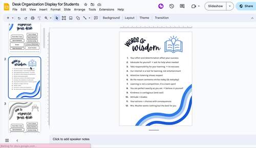Desk Organization (How-To) & Words of Wisdom for Students by ...