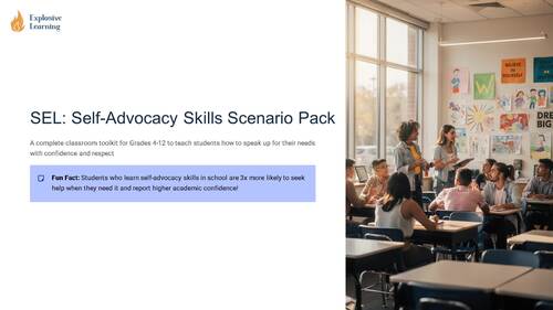SEL Self Advocacy Skills Scenario Pack Complete Classroom Toolkit ...