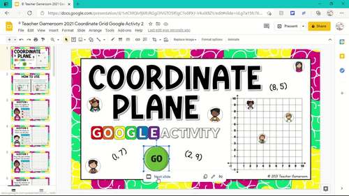 Coordinate Plane Google Activity by Teacher Gameroom | TpT