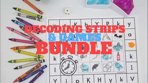 BUNDLE Fluency Decoding Strips and Game Puzzle | Kindergarten | EL ...