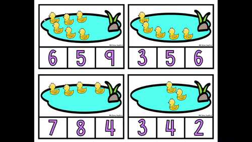 Counting Clip Cards Kindergarten Math Center and Fine Motor | TPT