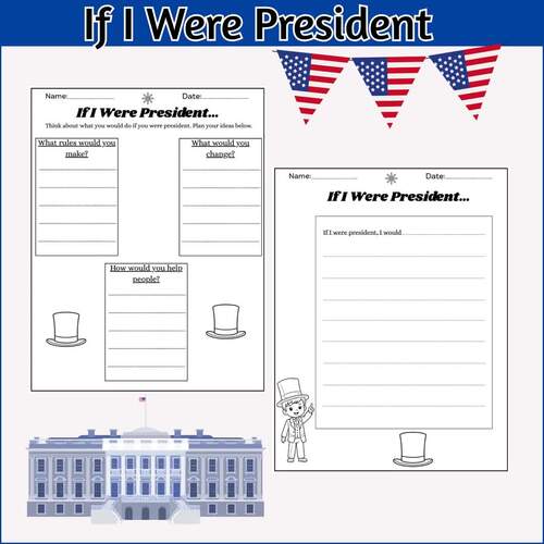 If I Were President Writing Craft & Bulletin Board | Presidents’ Day K–5