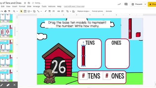 Tens and Ones Google Classroom™ and Seesaw™ Digital Math Centers by ...