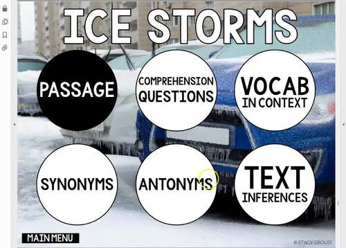 Middle School Speech Therapy Severe Weather Language Activities Digital PDF